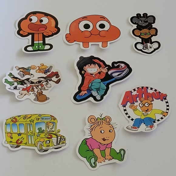 Toys | E Lot Of 8 Nostalgic Cartoon Characters 2 Stickers Decals Bundle ...